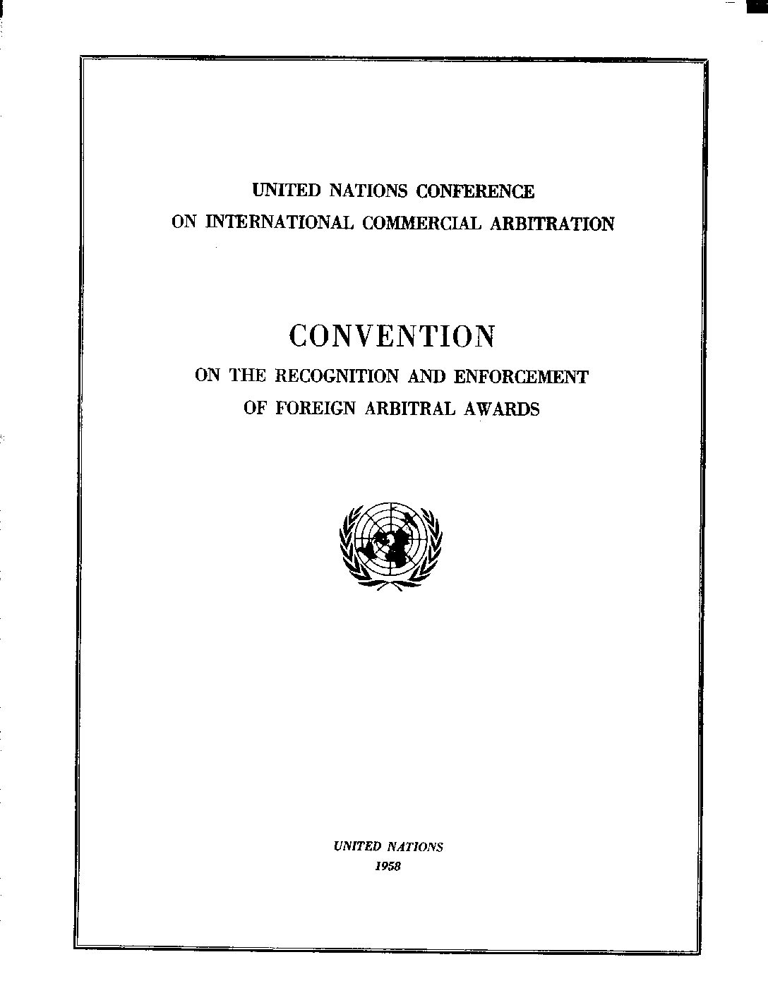 نصوص و مواد الاتفاقية الدولية للإعتراف بقرارات التحكيم الأجنبية و ...